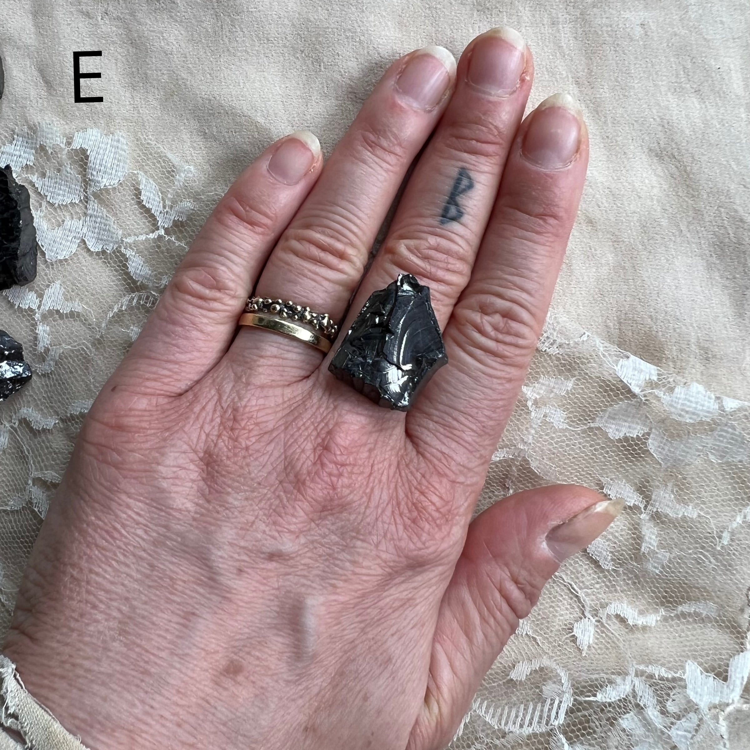 Silver Shungite (Elite Shungite) Statement Ring | Made to Order ...