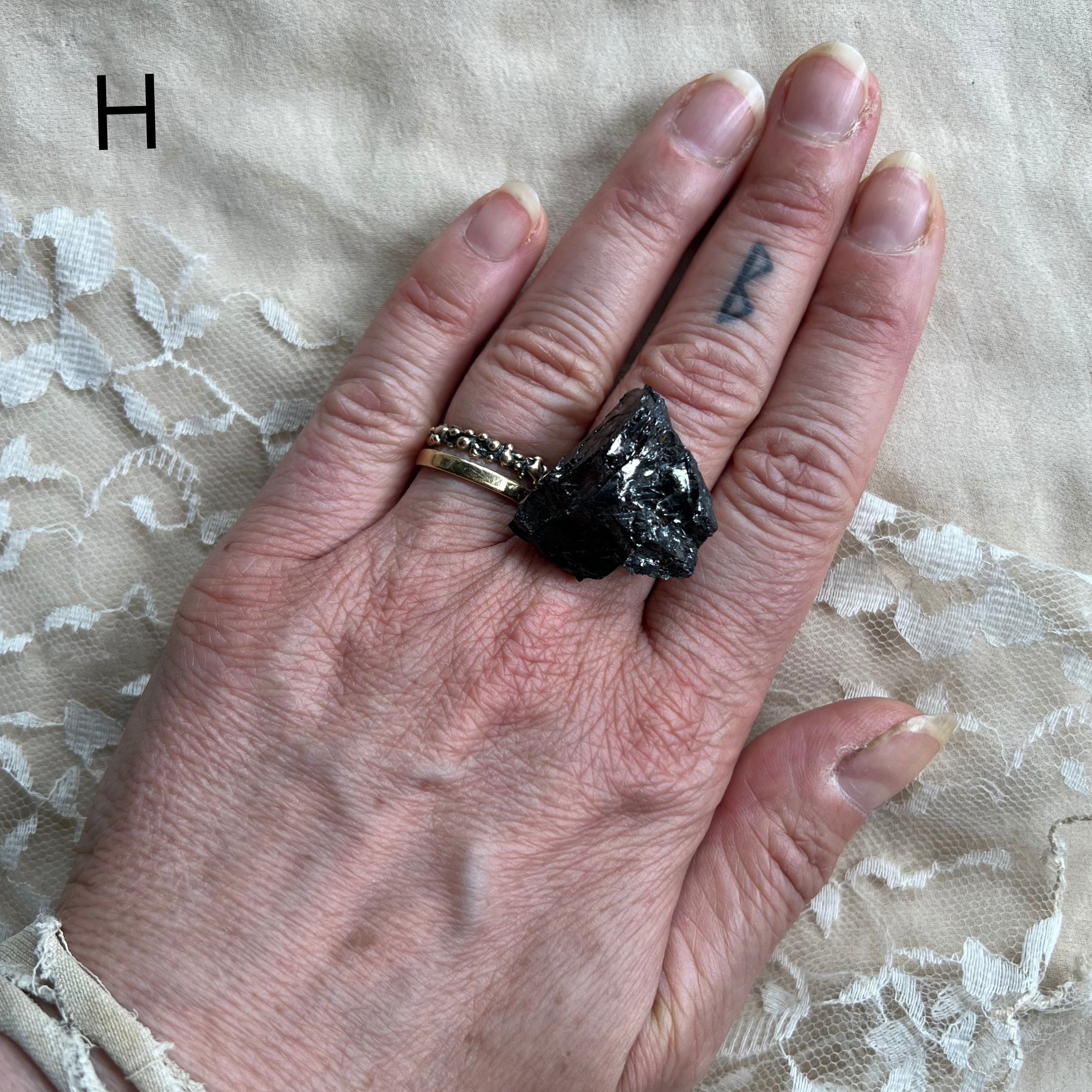 Silver Shungite (Elite Shungite) Statement Ring | Made to Order ...