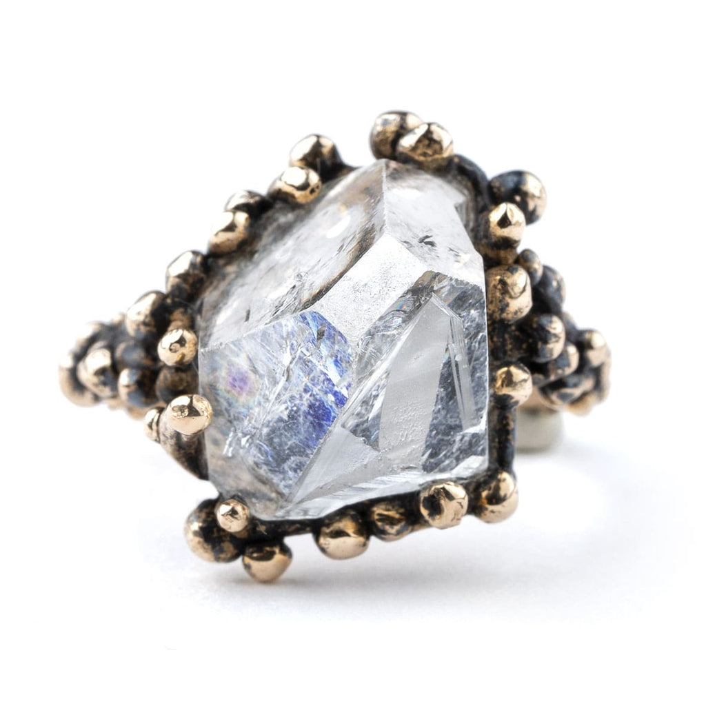 Apophyllite Quartz Band Ring - One of a Kind | Giardinoblu