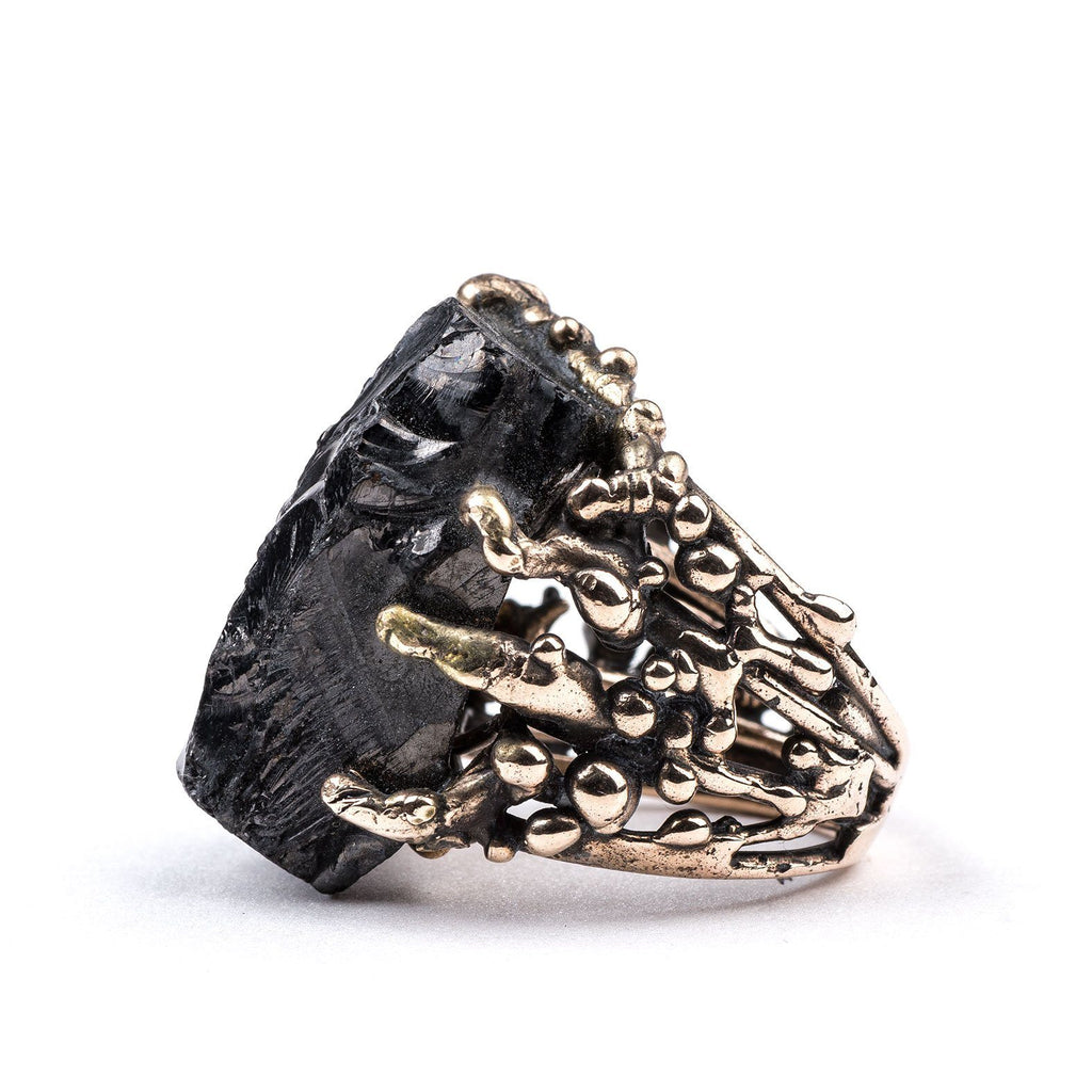 Silver Shungite (Elite Shungite) Statement Ring | Made to Order ...